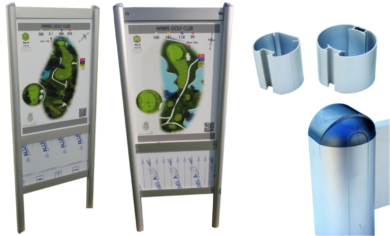 Panneau départ golf aluminium – Book.Golf